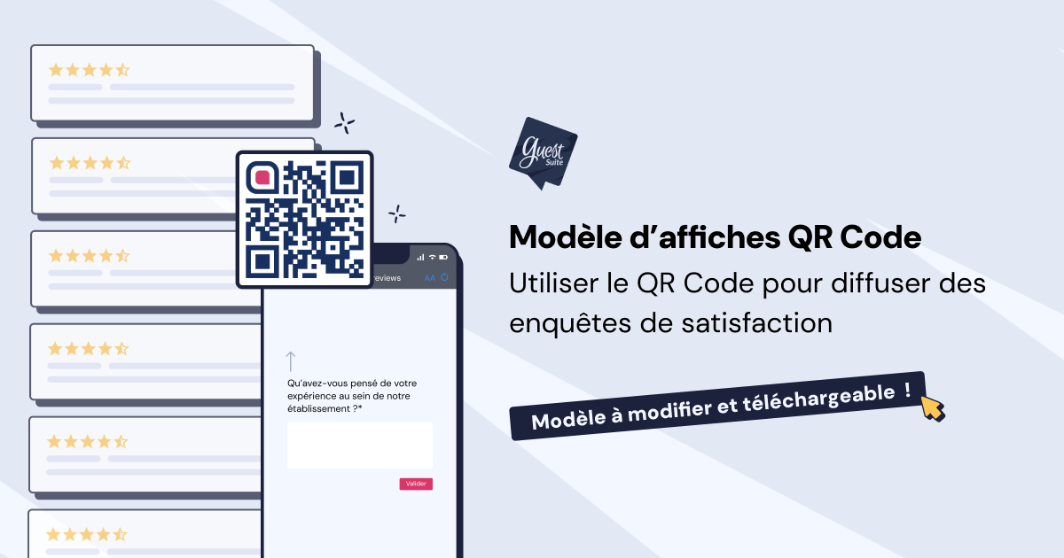 Téléchargez nos modèles d'affiche QR Code pour obtenir des avis Google